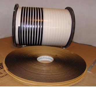 Butyl Rubber Sealing Strip Warm Edge Spacer , Insulated Glass Swiggle ...