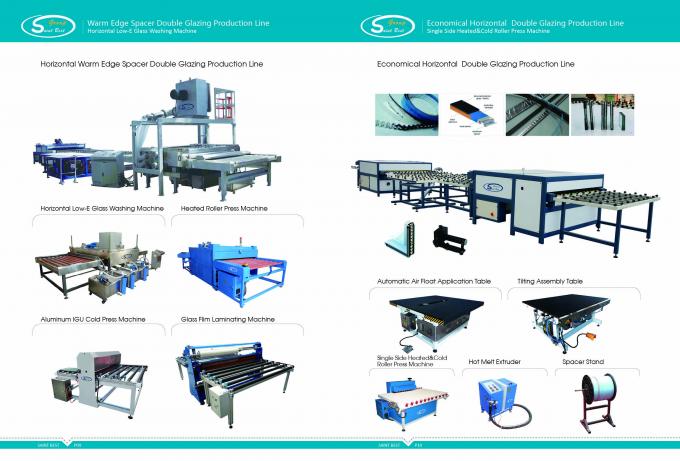 Double Glazing Machinery , Fully Automatic IGU Assembly and Pressing Line