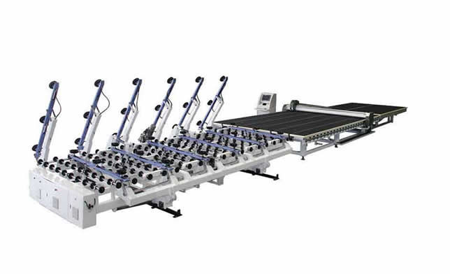 160m/Min Automatic CNC Glass Cutting Line.CNC Automatic Glass Cutting ...