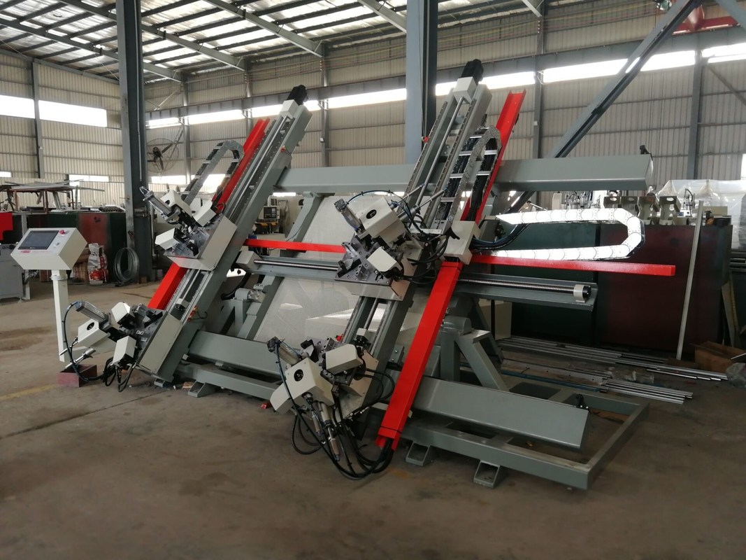 Four Head aluminium corner crimping machine , CNC aluminum window ...