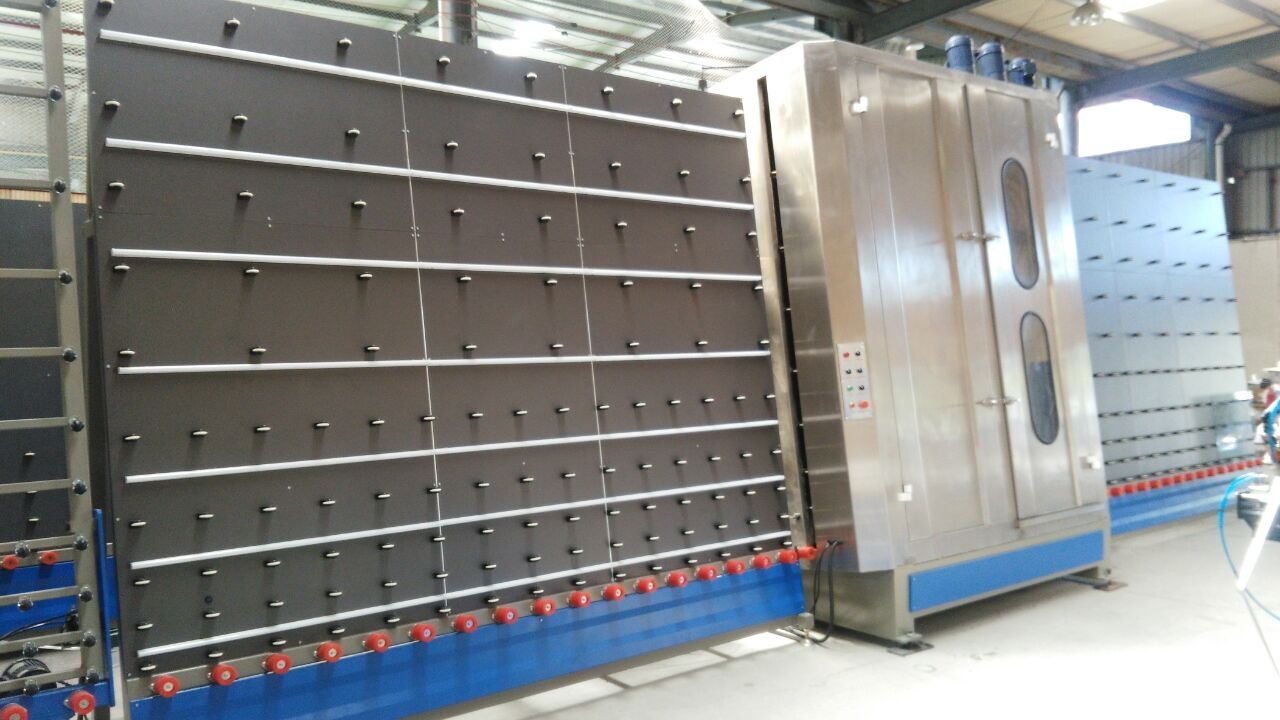 Stainless Steel Low - e washing machine for glass , double glazing ...